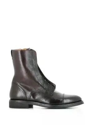 ALBERTO FASCIANI Lace-up Leather Ankle Boots - Brown