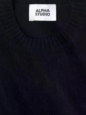 Alpha Studio Ribbed-trim Sweater
