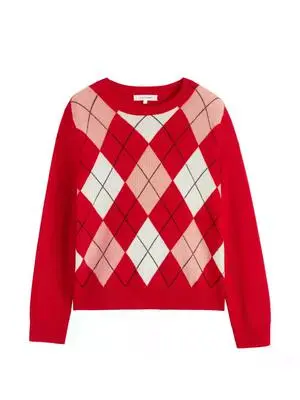 Chinti & Parker Argyle-pattern Sweater - Red