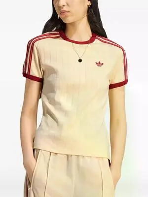 Adidas Stripe-detail T-shirt - Yellow
