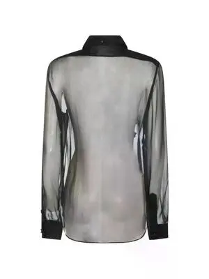 Alberta Ferretti Lace-panelled Pussy-bow Shirt