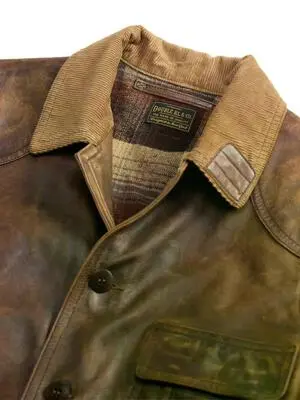 Ralph Lauren Corduroy-collar Leather Jacket
