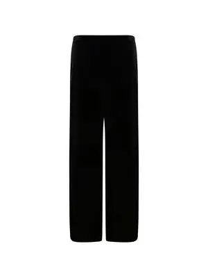 Alberta Ferretti Velvet Palazzo Pants - Black