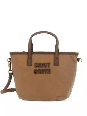 MC2 SAINT BARTH Mini City Logo-detail Tote Bag - Neutrals