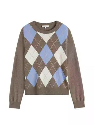 Chinti & Parker Argyle-pattern Sweater - Brown