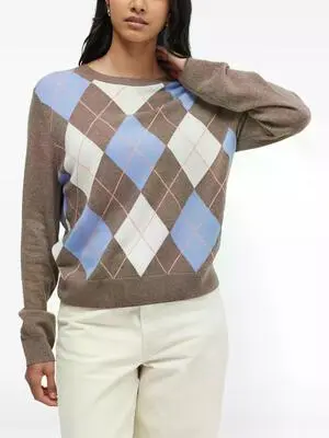 Chinti & Parker Argyle-pattern Sweater - Brown