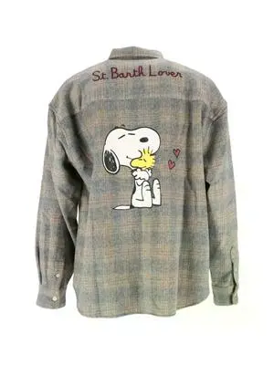 MC2 SAINT BARTH X Peanuts Snoopy Lover Tartan Shirt