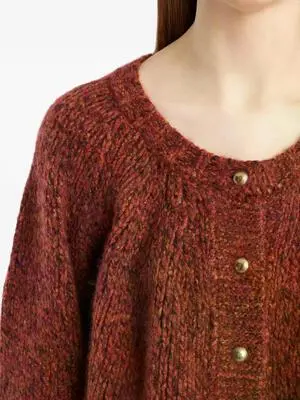 Khaite Niels Cardigan In Cherry
