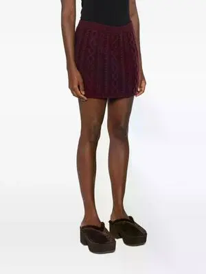 Guest In Residence Mini Cable Knit Skirt