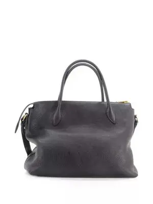 Prada Dual Strap Zip Tote Vitello Daino Medium Satchel