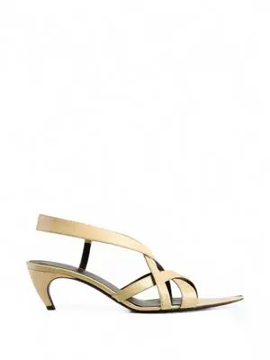Khaite Sadie Kitten Heel Sandals - Neutrals