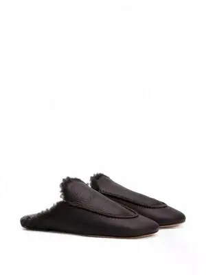 ODISSI Lio Fur-lined Leather Mules