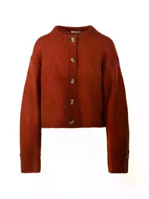 BY MALENE BIRGER Cierrou Button-up Ribbed Cardigan - Red