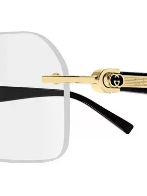 Gucci Rimless Rectangle-frame Glasses