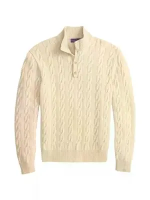 Ralph Lauren Purple Label Cable-knit Cashmere Sweater - Neutrals