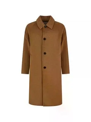 AMARANTO Raglan-sleeve Single-breasted Coat - Brown