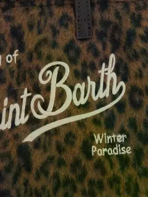 MC2 SAINT BARTH Mini Vanity Leopard-print Tote Bag