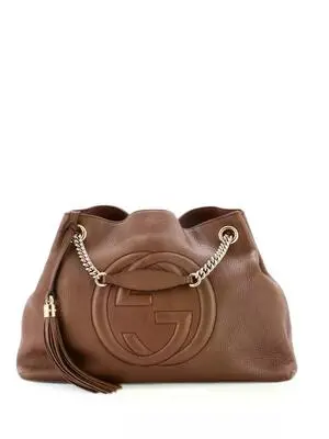Gucci Soho Chain Strap Leather Medium Shoulder Bag - Brown