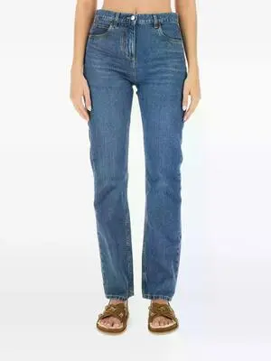 Etro Flower-embroidered Jeans - Blue