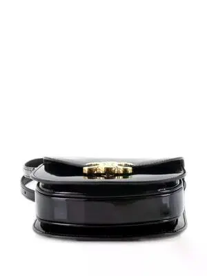 Celine Triomphe Besace Clea Top Handle Flap Bag Patent Mini Satchel