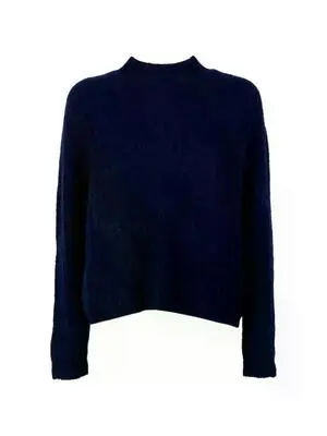 CINQUE Mock-neck Long-sleeve Sweater - Blue