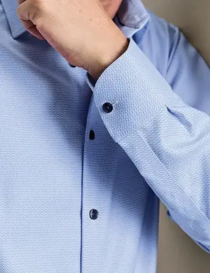 CHARLES TYRWHITT Non-iron Stretch Texture Slim Fit Shirt