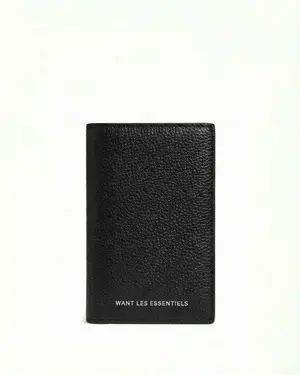 WANT Les Essentiels Lynden Pebble-grained Leather Bi-fold Cardholder - Black