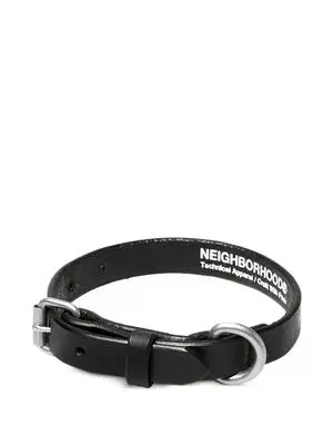 NEIGHBORHOOD Leather Dog Collar - Black