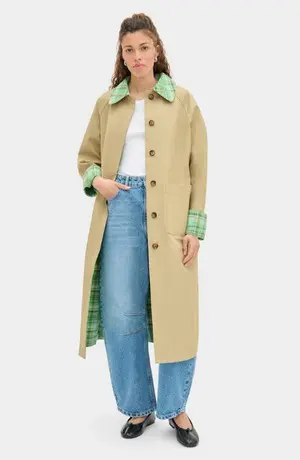 ALIGNE Barnaby Reversible Organic Cotton Trench Coat