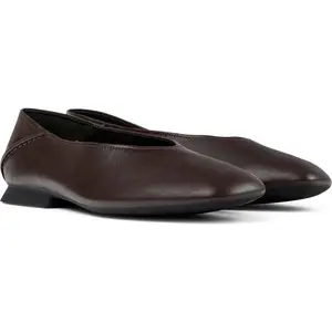 Camper Casi Myra Leather Flat Medium Brown