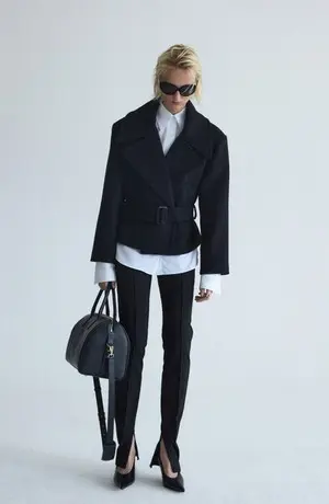 Mango Oversized Virgin Wool Blend Belted Coat
