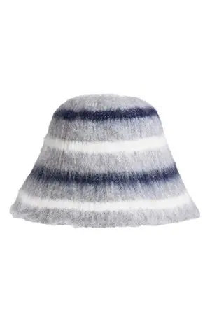FAVORITE DAUGHTER Structured Knit Bucket Hat - Heather Grey