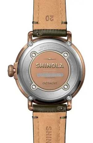 Shinola Runwell Sub Second Leather Strap Watch
