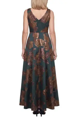 Alex Evenings Sleeveless Jacquard Cocktail Dress