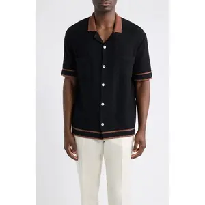 CHE Armando Cotton Blend Knit Shirt - Black-01