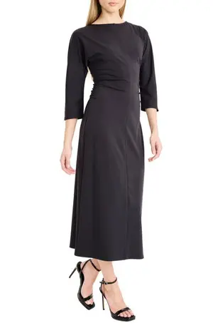 Maggy London High Neck Midi Dress