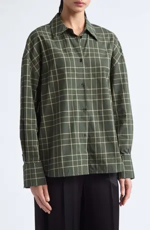 TOTEME Boxy Long Sleeve Button Down Shirt