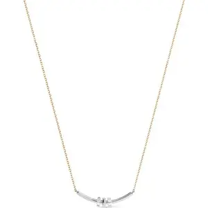 ANA LUISA Solid Yellow Golddiamond Links Bar Necklace - Two-tone