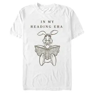 WINNIE THE POOH Rabbit In My Reading Era Short Sleeve T-shirt - White