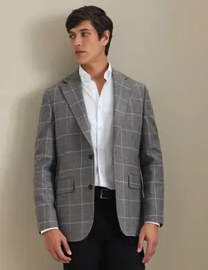 CHARLES TYRWHITT Slim Fit Wool Jacket - Grey
