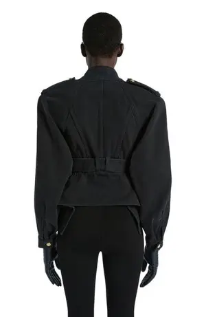 Balmain Denim Peplum Jacket