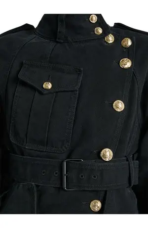 Balmain Denim Peplum Jacket