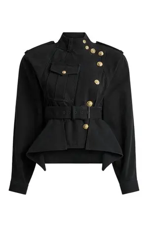 Balmain Denim Peplum Jacket