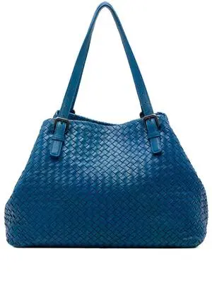 Bottega Veneta 2012-2026 Large Nappa Intrecciato Cesta Tote Bag - Blue