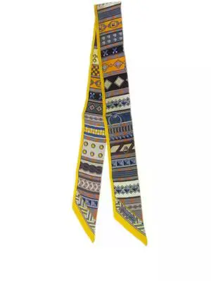 Hermès 2000-2026 Colliers De Chiens Silk Twilly Scarf Scarves - Blue