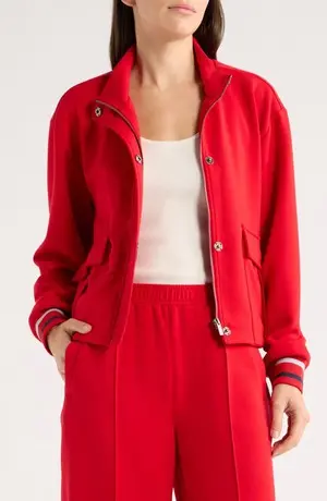 Bernardo Cinched Scuba Jacket - Salsa