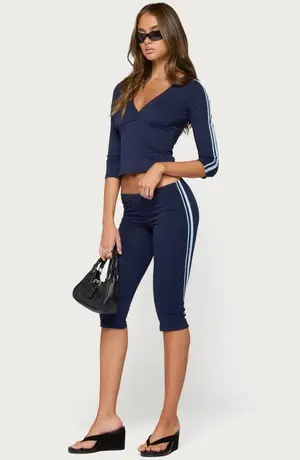 EDIKTED Danie Stripey Capri Leggings