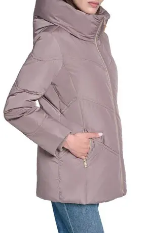 Cole Haan Water Repellent Down & Feather Fill Puffer Jacket - Cashew