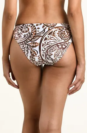 La Blanca Painted Paisley Adjustable Side Tie Bikini Bottoms