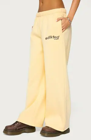 EDIKTED West Coast Wide Leg Sweatpants
